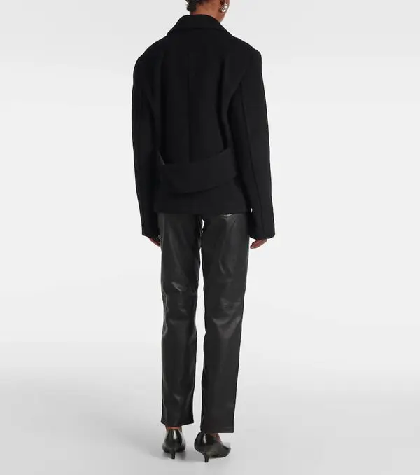 TOTEME Cropped Wool-blend Pea Coat
