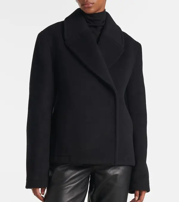 TOTEME Cropped Wool-blend Pea Coat