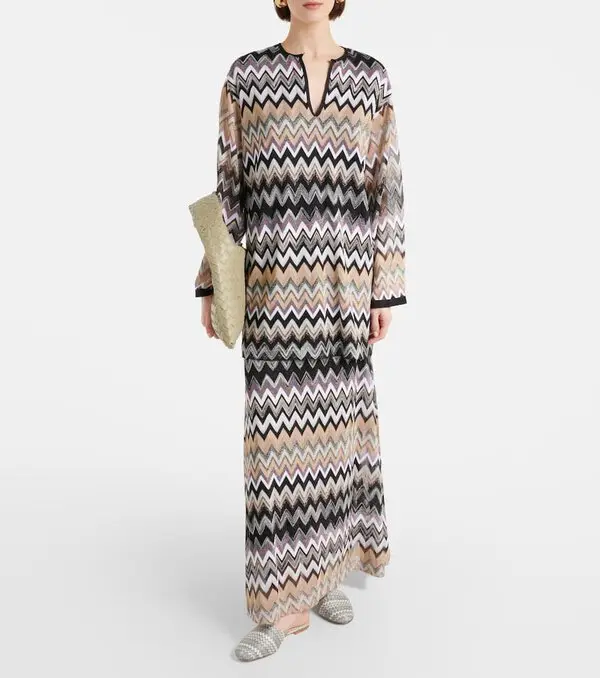 Missoni Zig Zag Canvas Mules - Multicoloured