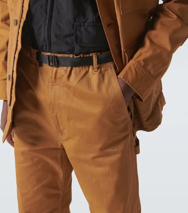 Comme Des Garçons Herringbone Cotton Straight Leg Trousers