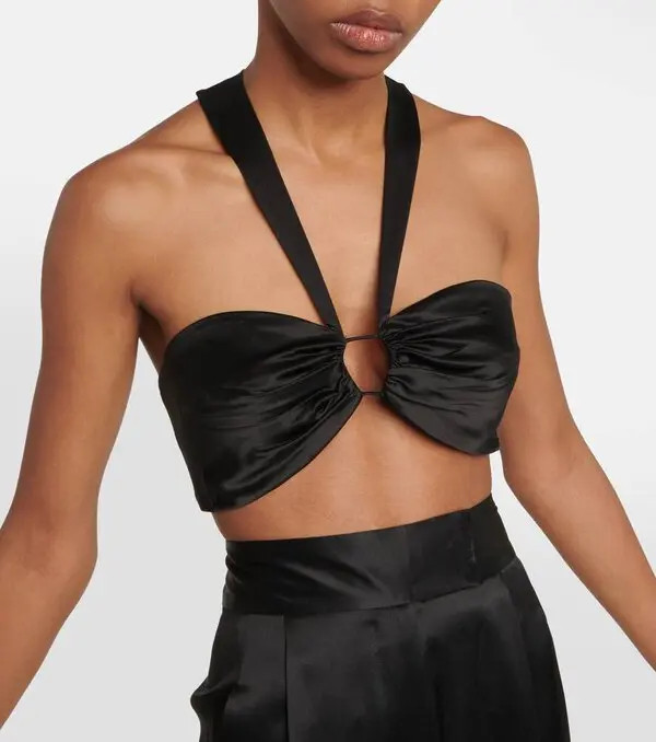 THE SEI Silk Satin Bra Top