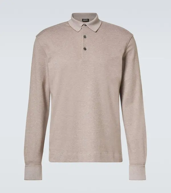 Zegna Cotton Polo Sweater - Neutrals