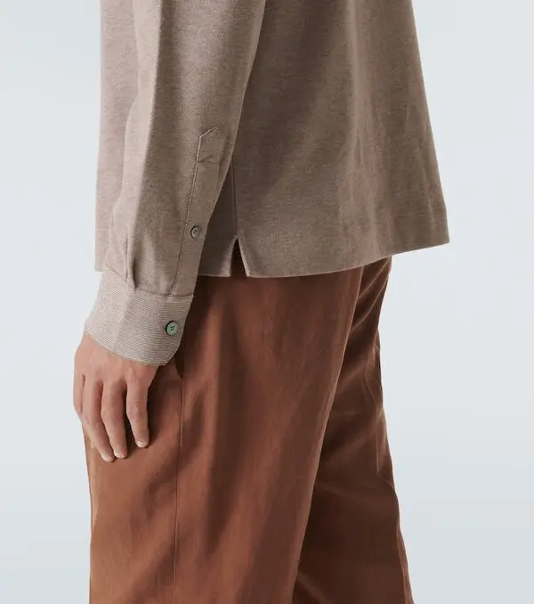 Zegna Cotton Polo Sweater - Neutrals