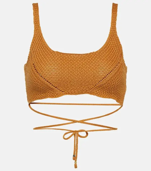 BANANHOT Alma Knitted Bra Top - Brown