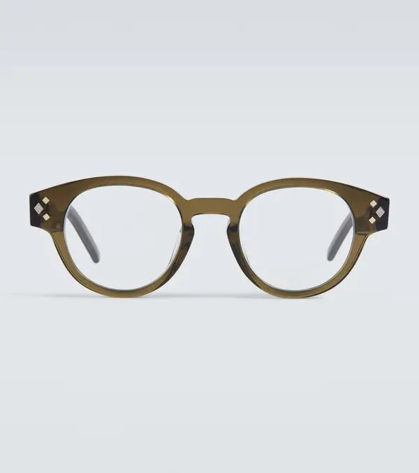 Dior Cd Diamondo R1i Round Eyeglasses - Brown