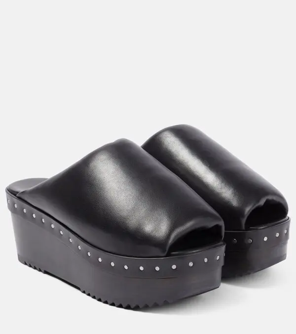 Rick Owens Padded Leather Platform Sandals