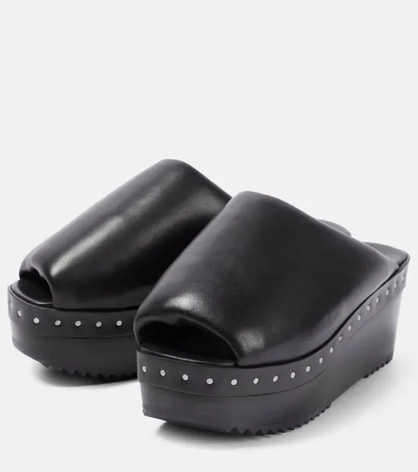 Rick Owens Padded Leather Platform Sandals