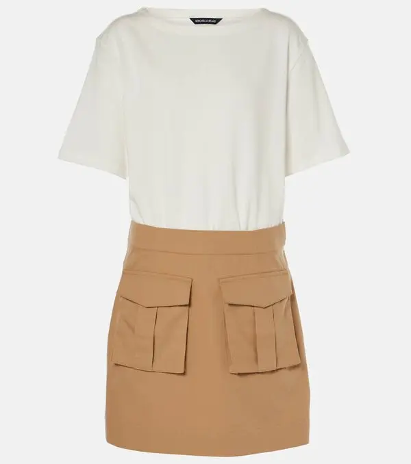 Veronica Beard Elowyn Cotton Mini Dress - White
