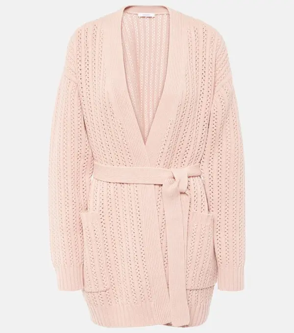 Max Mara Belted Wool And Cashmere Cardigan