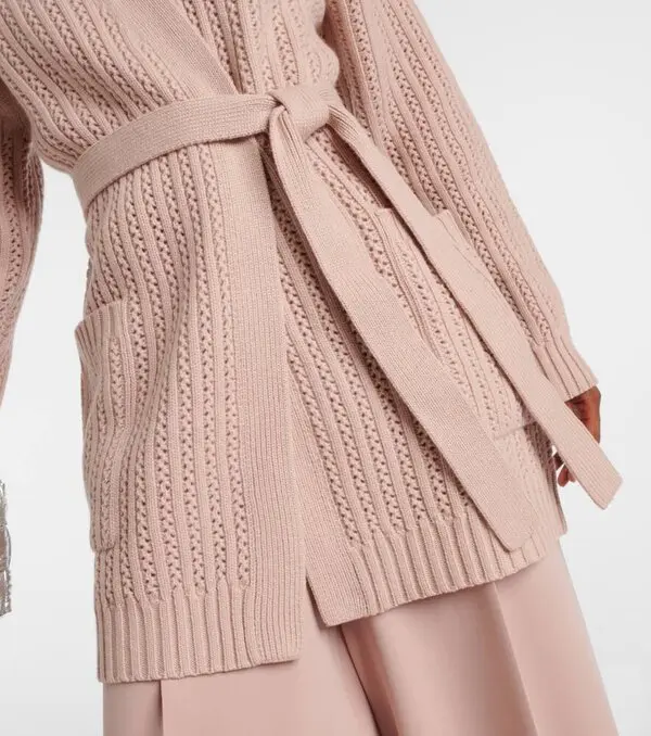 Max Mara Belted Wool And Cashmere Cardigan