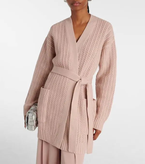 Max Mara Belted Wool And Cashmere Cardigan