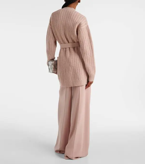 Max Mara Belted Wool And Cashmere Cardigan