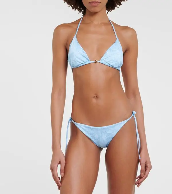 Versace Barocco Low-rise Bikini Bottoms