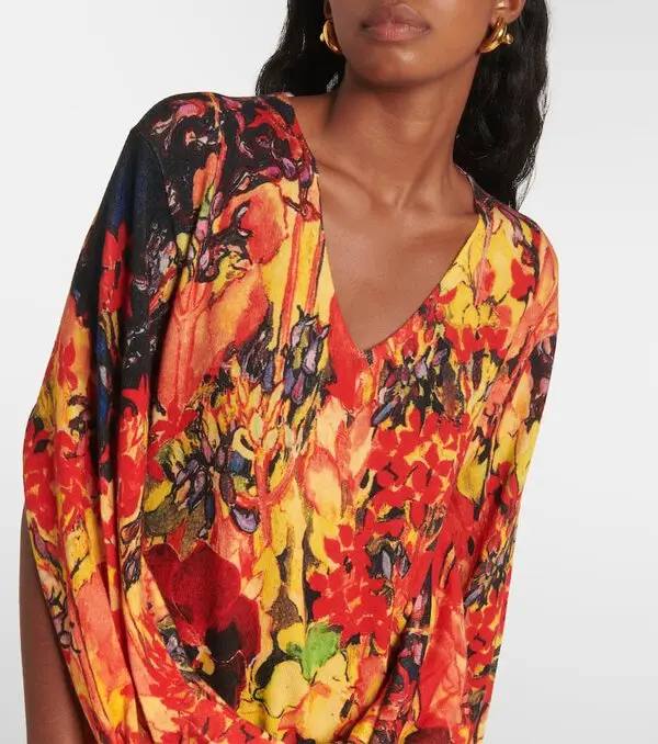 JW Anderson Asymmetric Draped Wool-blend Maxi Dress