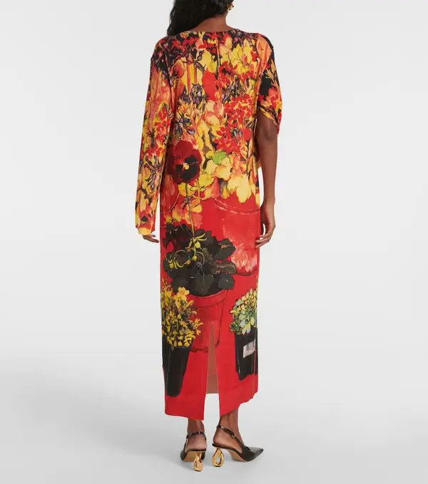 JW Anderson Asymmetric Draped Wool-blend Maxi Dress