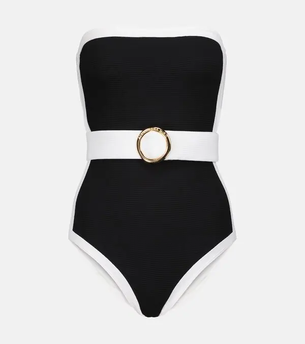 ALEXANDRA MIRO Whitney Belted Swimsuit - Black