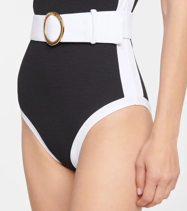ALEXANDRA MIRO Whitney Belted Swimsuit - Black