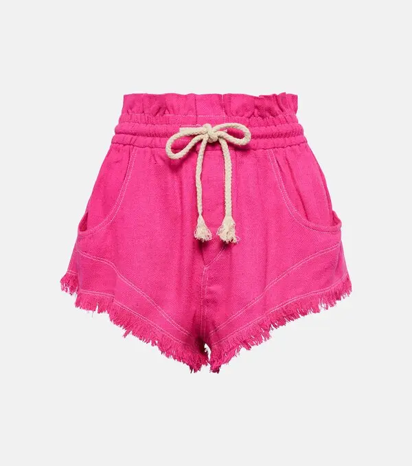 MARANT ETOILE High-rise Silk Shorts