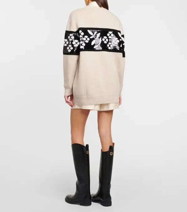 Max Mara Jacquard Wool And Cashmere Sweater