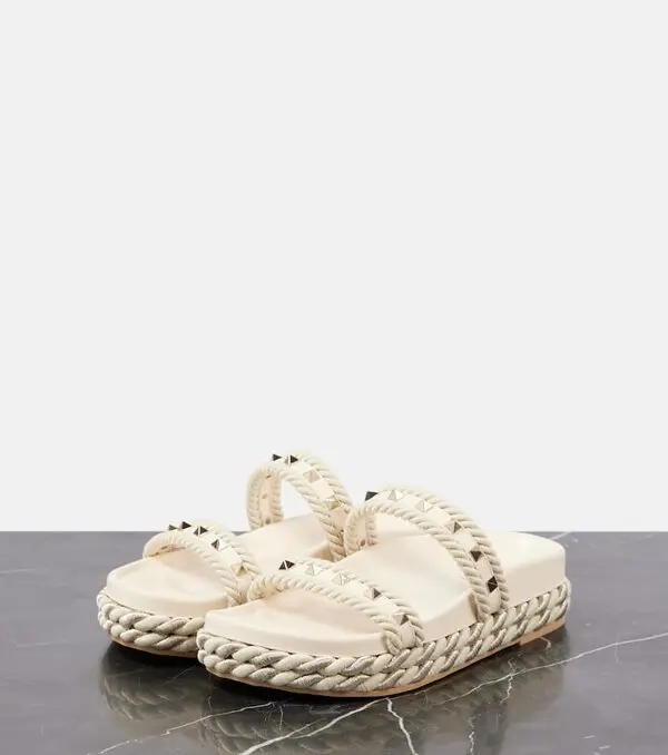 Valentino Garavani Rockstud Espadrille Sandals