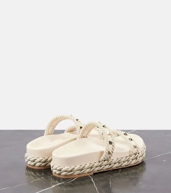 Valentino Garavani Rockstud Espadrille Sandals