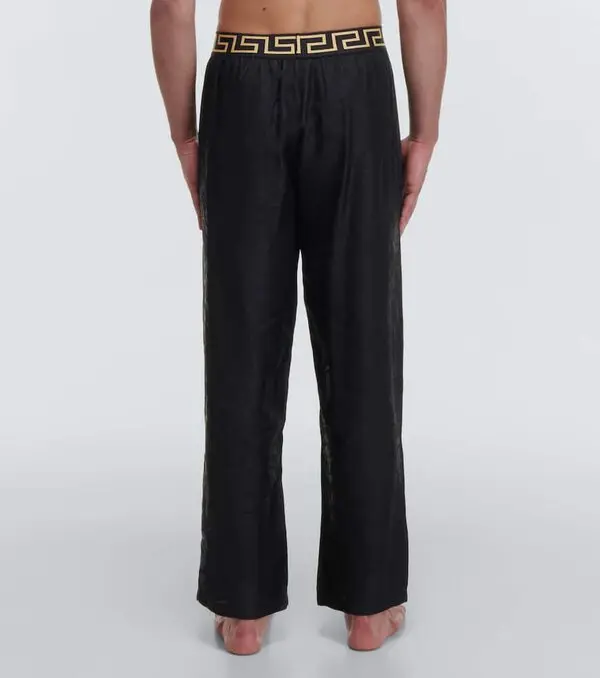 Versace Barocco Silk Twill Pajama Bottoms