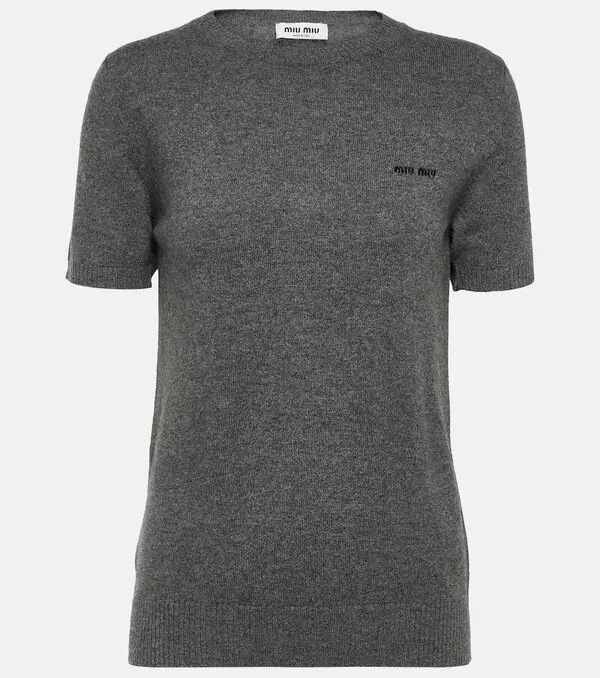 Miu Miu Logo Cashmere Sweater