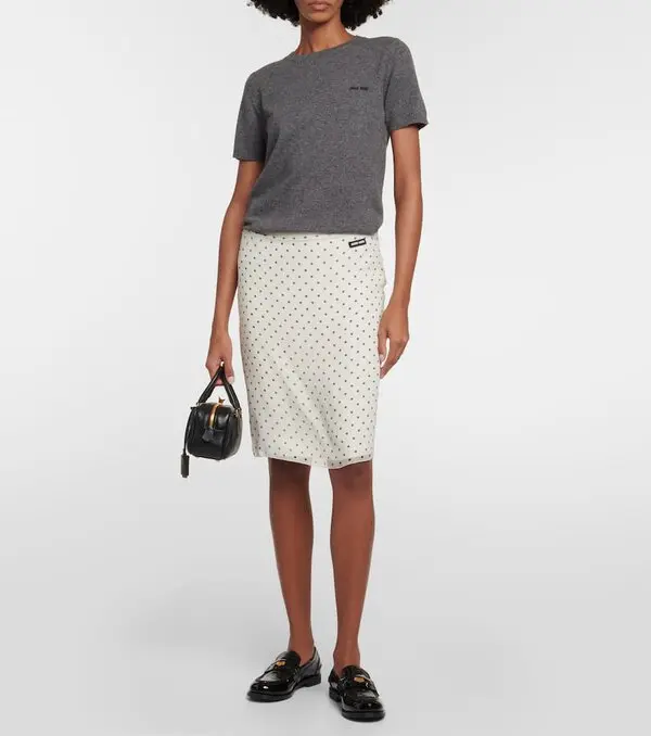 Miu Miu Logo Cashmere Sweater