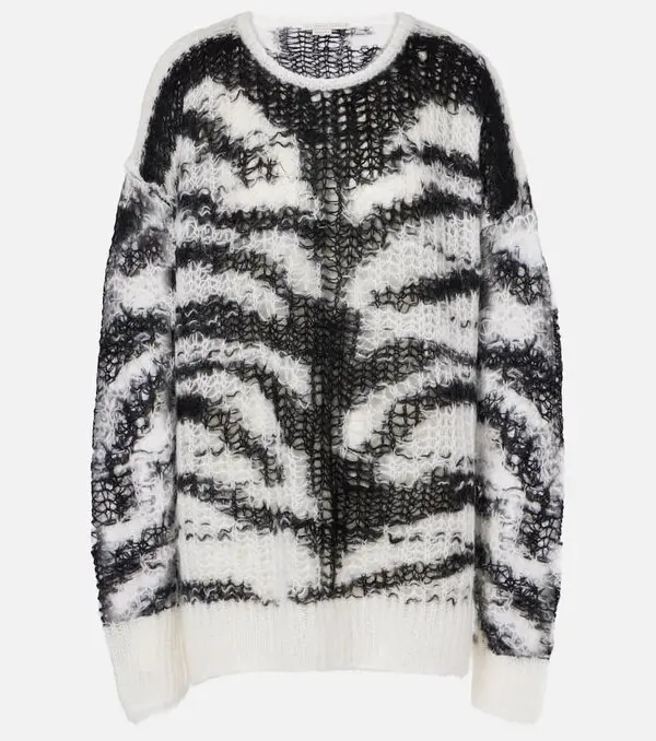 Stella McCartney Zebra-print Wool-blend Sweater