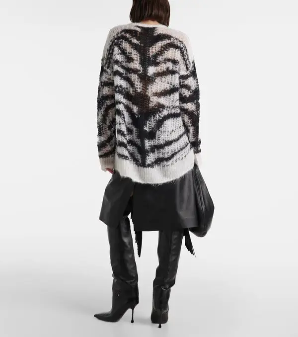 Stella McCartney Zebra-print Wool-blend Sweater