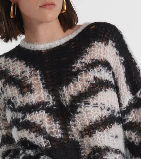 Stella McCartney Zebra-print Wool-blend Sweater