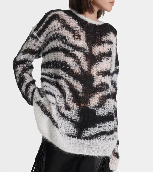 Stella McCartney Zebra-print Wool-blend Sweater