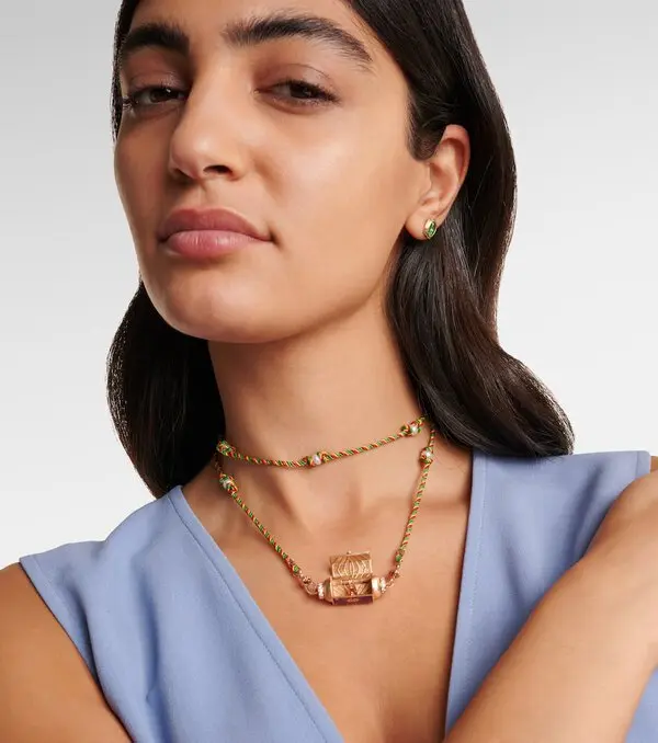 MARIE LICHTENBERG 18kt Rose Gold Diamond And Pearl Locket Necklace