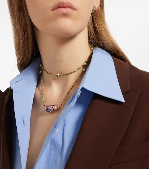 MARIE LICHTENBERG 18kt Rose Gold Diamond And Pearl Locket Necklace