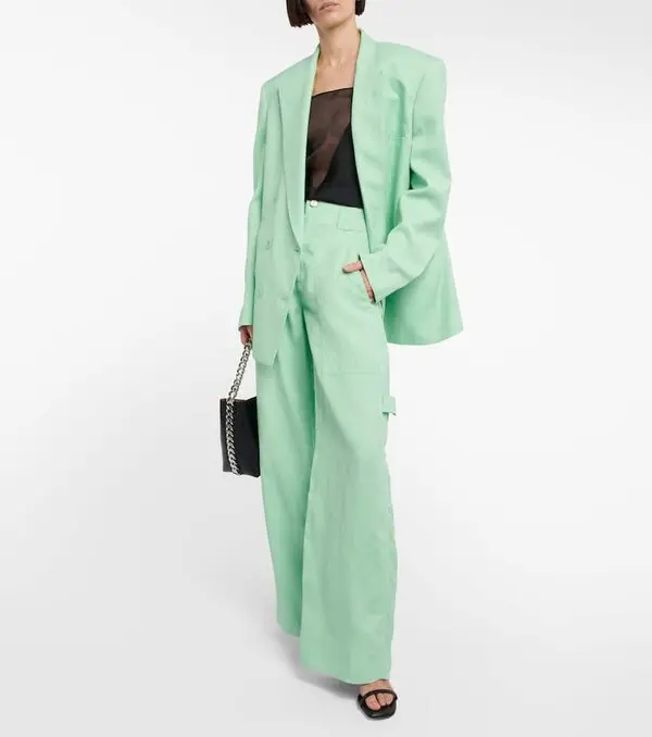 Stella McCartney High-rise Wide-leg Pants - Green