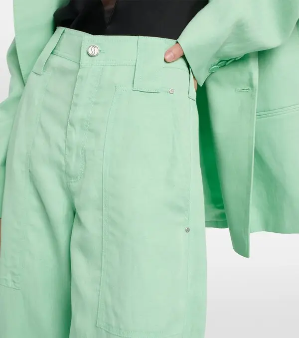 Stella McCartney High-rise Wide-leg Pants - Green