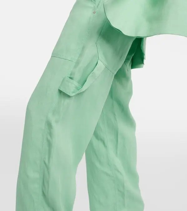 Stella McCartney High-rise Wide-leg Pants - Green