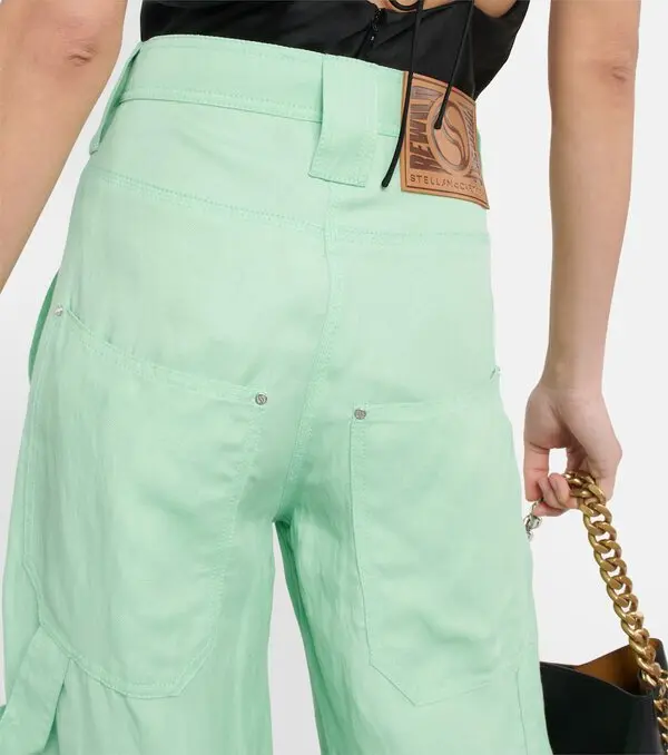 Stella McCartney High-rise Wide-leg Pants - Green