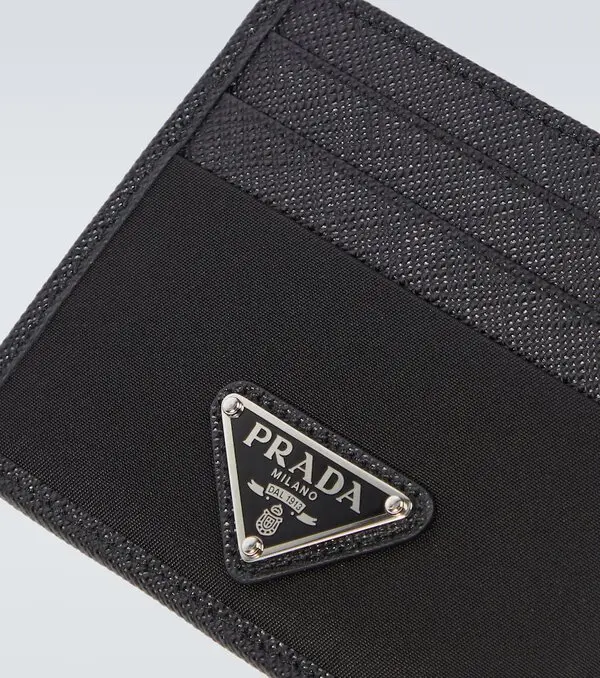 Prada Re-nylon Leather-trimmed Card Holder
