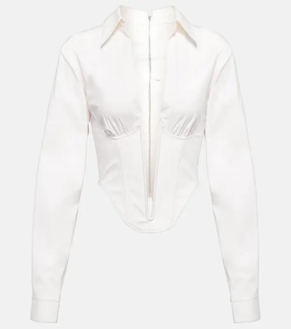 DION LEE Corset Cotton-blend Top