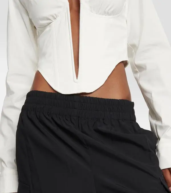 DION LEE Corset Cotton-blend Top