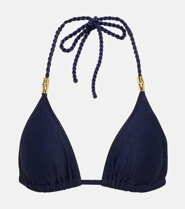 Heidi Klein Core Triangle Bikini Top - Blue