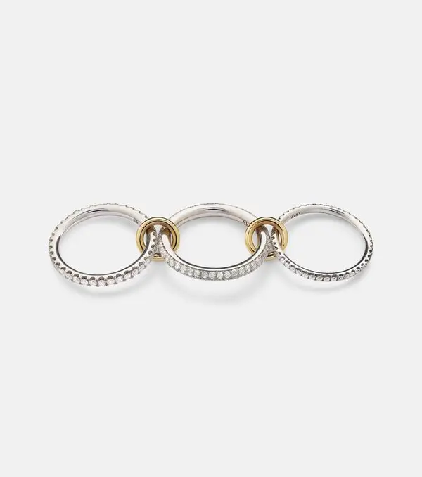 SPINELLI KILCOLLIN Nova Sterling Silver And 18kt Gold Diamond Ring
