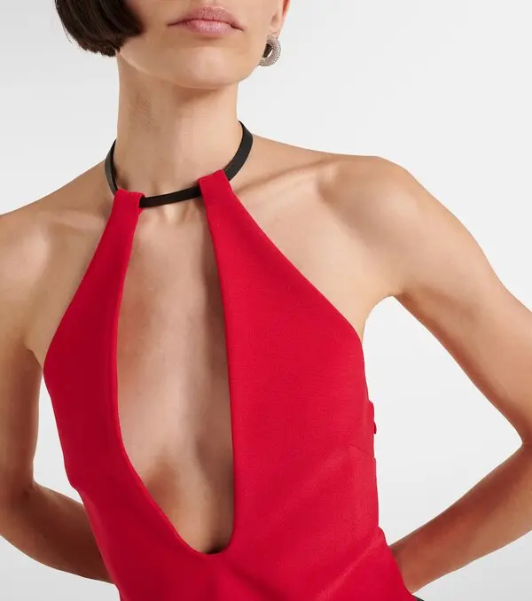 Attico Halterneck Crepe Top