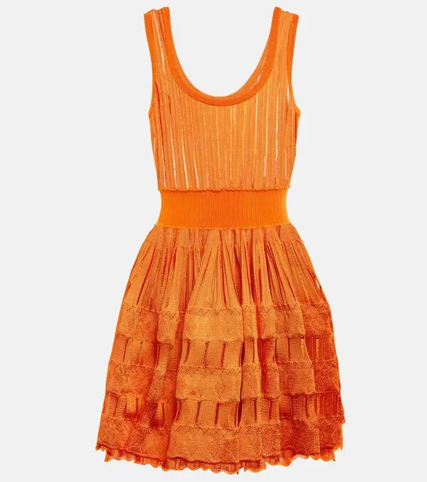 Alaïa Crinoline Mini Dress - Orange