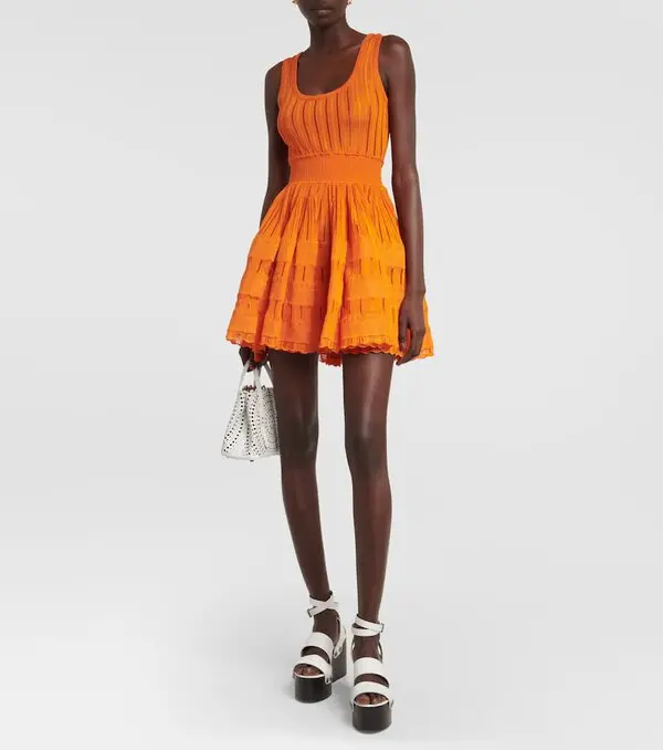 Alaïa Crinoline Mini Dress - Orange