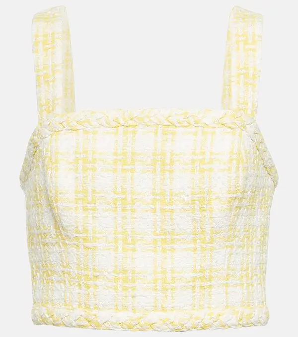 Veronica Beard Gingham Tweed Top