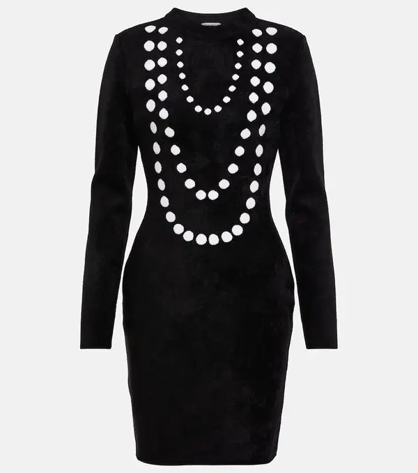 Alaïa Jacquard Wool-blend Minidress