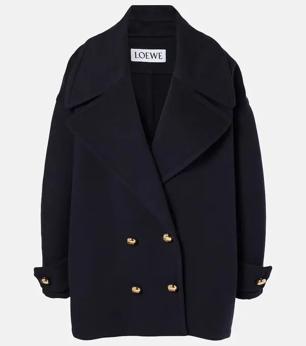 Loewe Pebble Wool Pea Coat