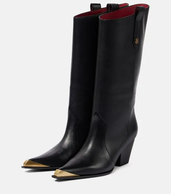 Etro Leather Cowboy Boots